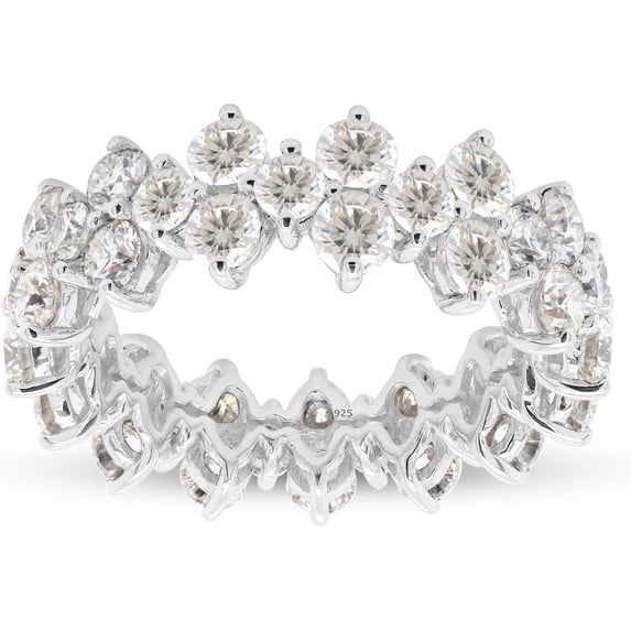 Bubble Set Diamond Band, Full Eternity Diamond Wedding Anniversary Band ...