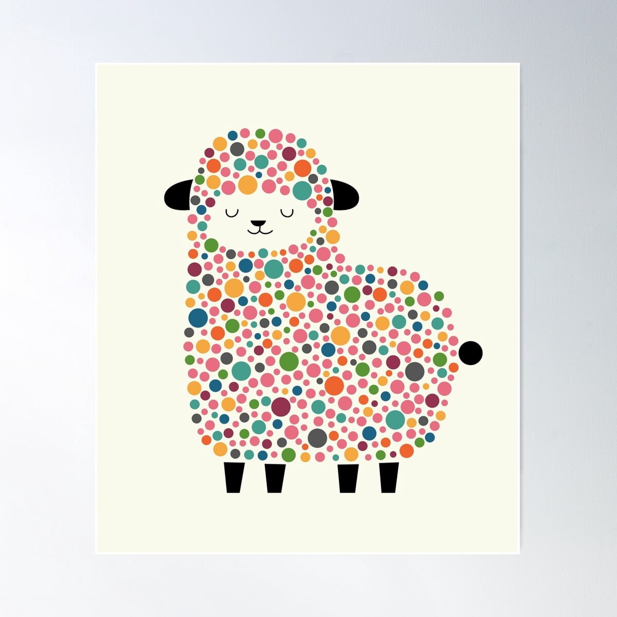 Bubble Sheep Poster Wall Art Modern Wall Decor For Living Room Bedroom ...