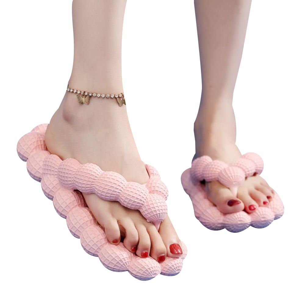 Bubble Slides Flip Flops for Women Men, Thicken Cushioned Sandal for ...