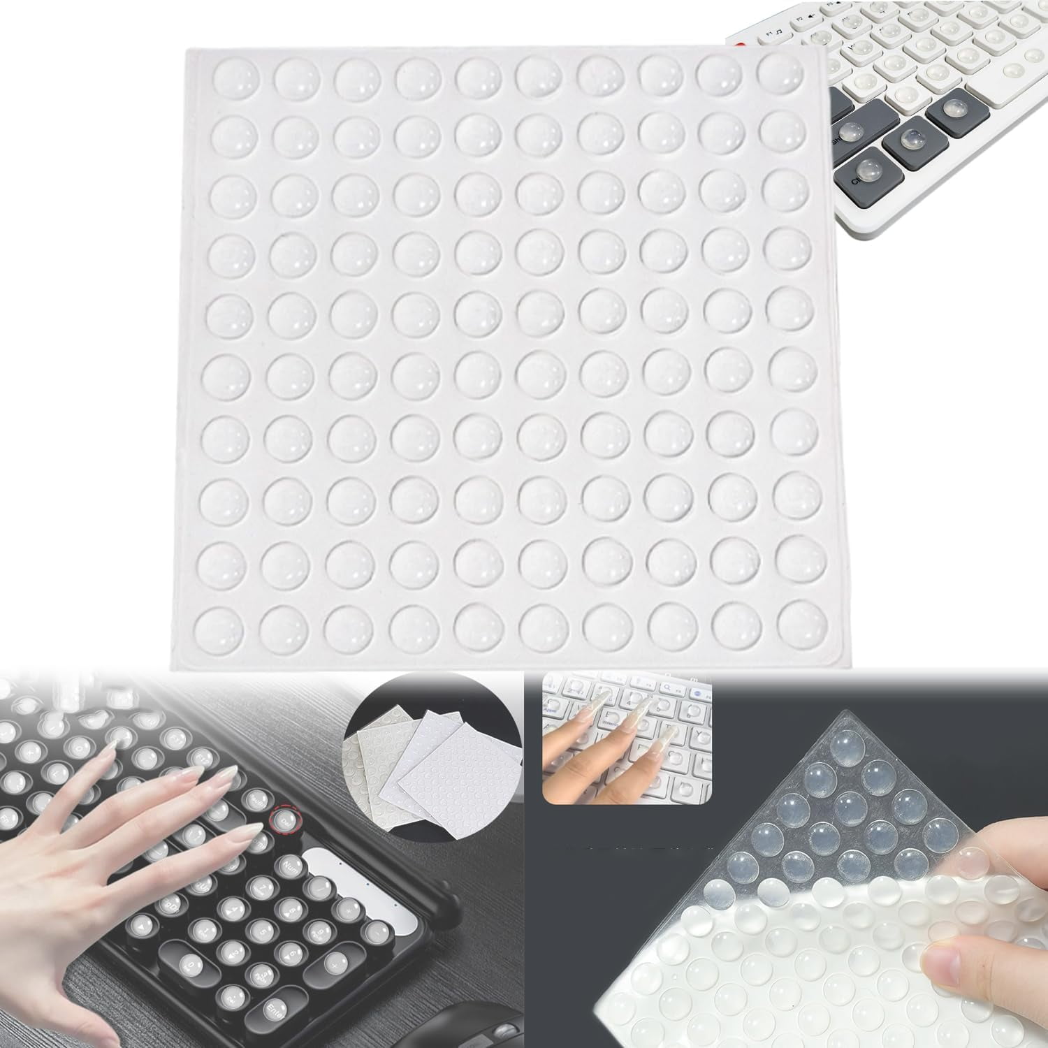 Bubble Stickers for Keyboard, 100Pcs Keyboard Bubbles for Long Nails ...