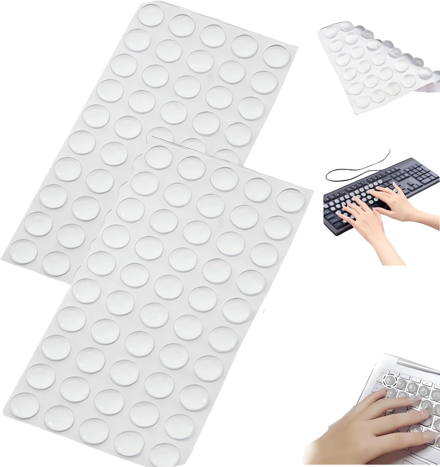 Bubble Stickers for Keyboard, Reusable Adhesive Long Nail Keyboard ...