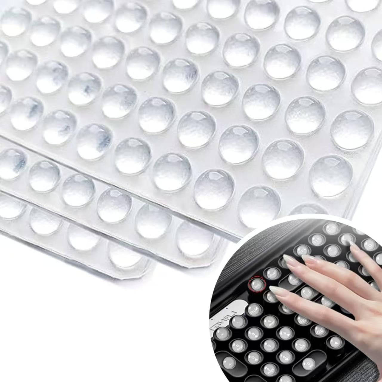 Bubble Stickers for Keyboard, Silicone Keyboard Stickers, Clear ...