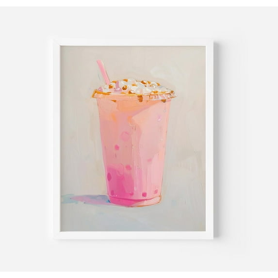 Bubble Tea Acrylic : Trendy Pink Preppy Room Decor , Boba Tea print ...