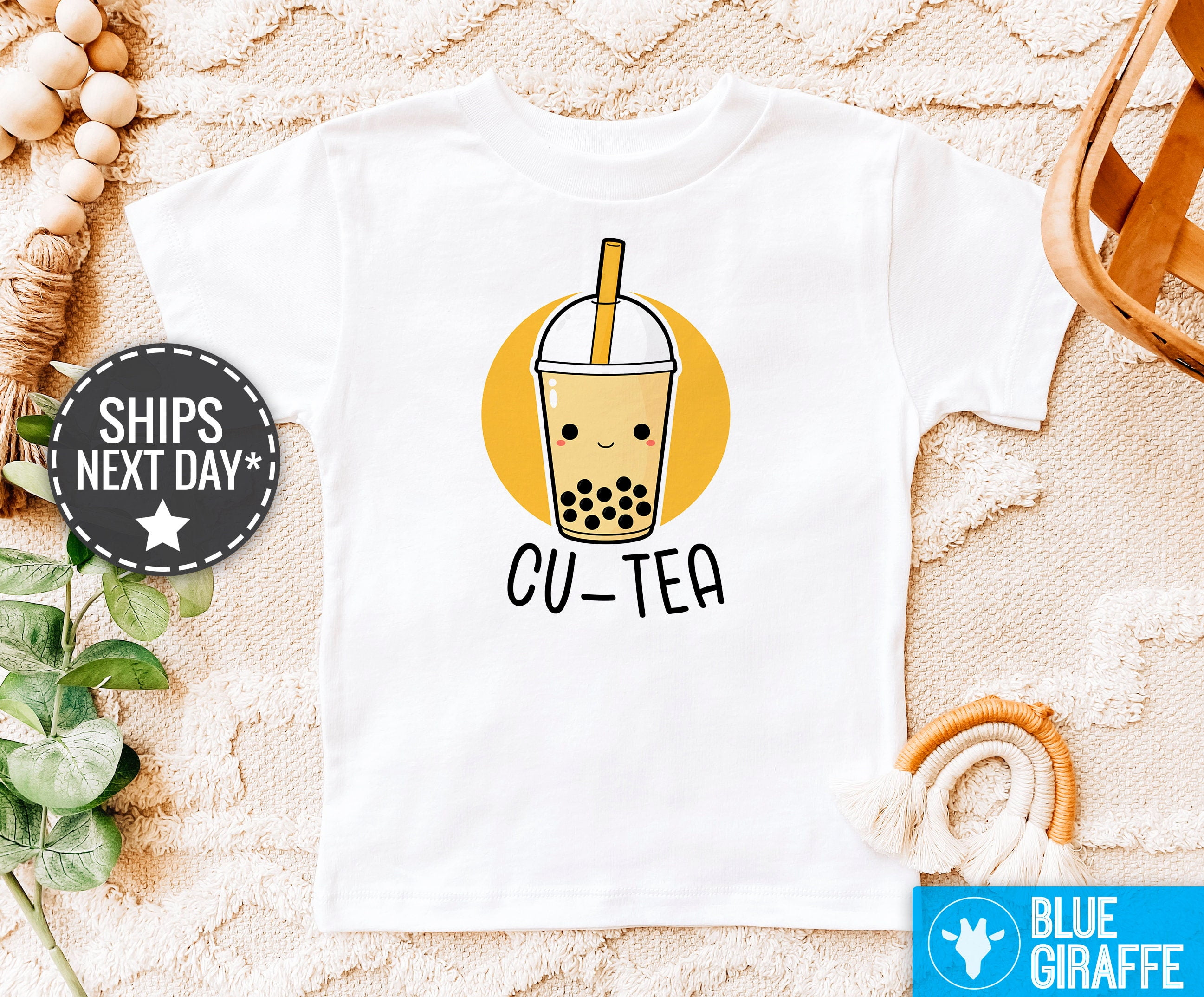 Bubble Tea Baby Toddler Shirt, Cu-Tea Baby Onesie, Funny Boba Tea ...