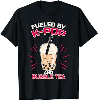 Bubble Tea Boba K-POP Music Lover Korean Milk Anime T-Shirt - Walmart.com