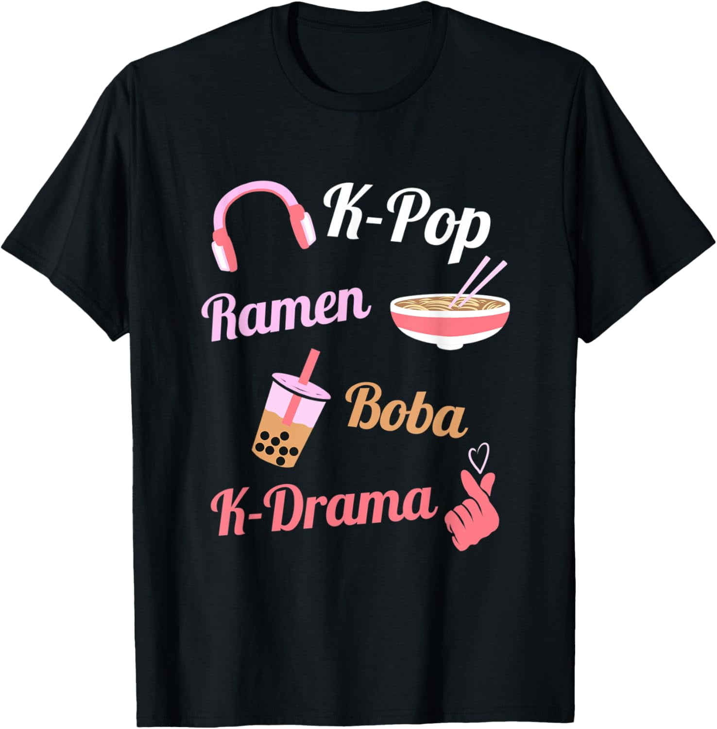 Bubble Tea Boba - Ramen - K-Drama -Bubble Tea - Boba T-Shirt Casual ...