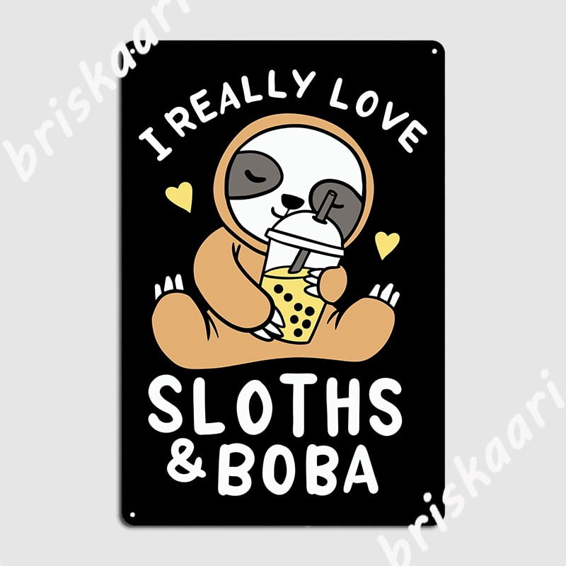 Bubble Tea Boba Sloth I Really Love Sloths And Boba Bubble Tea Lover ...