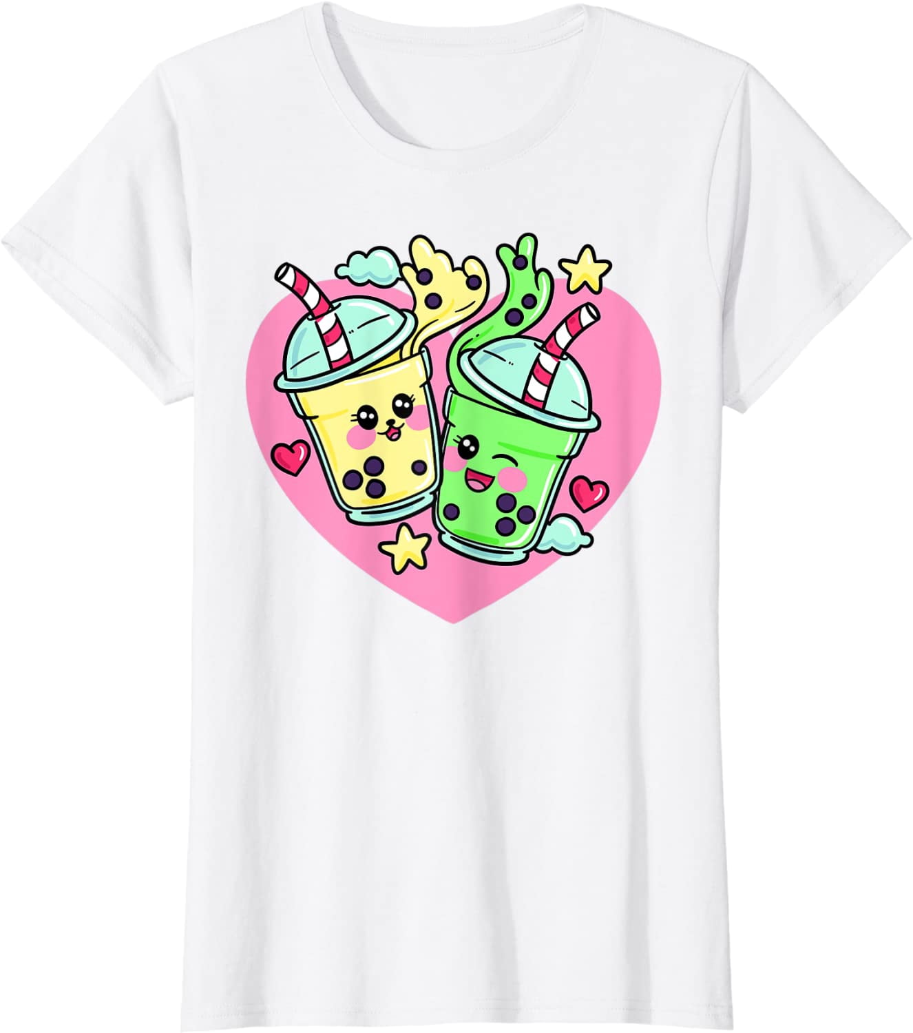 Bubble Tea Bubble Cartoon Kawaii T-Shirt - Walmart.com