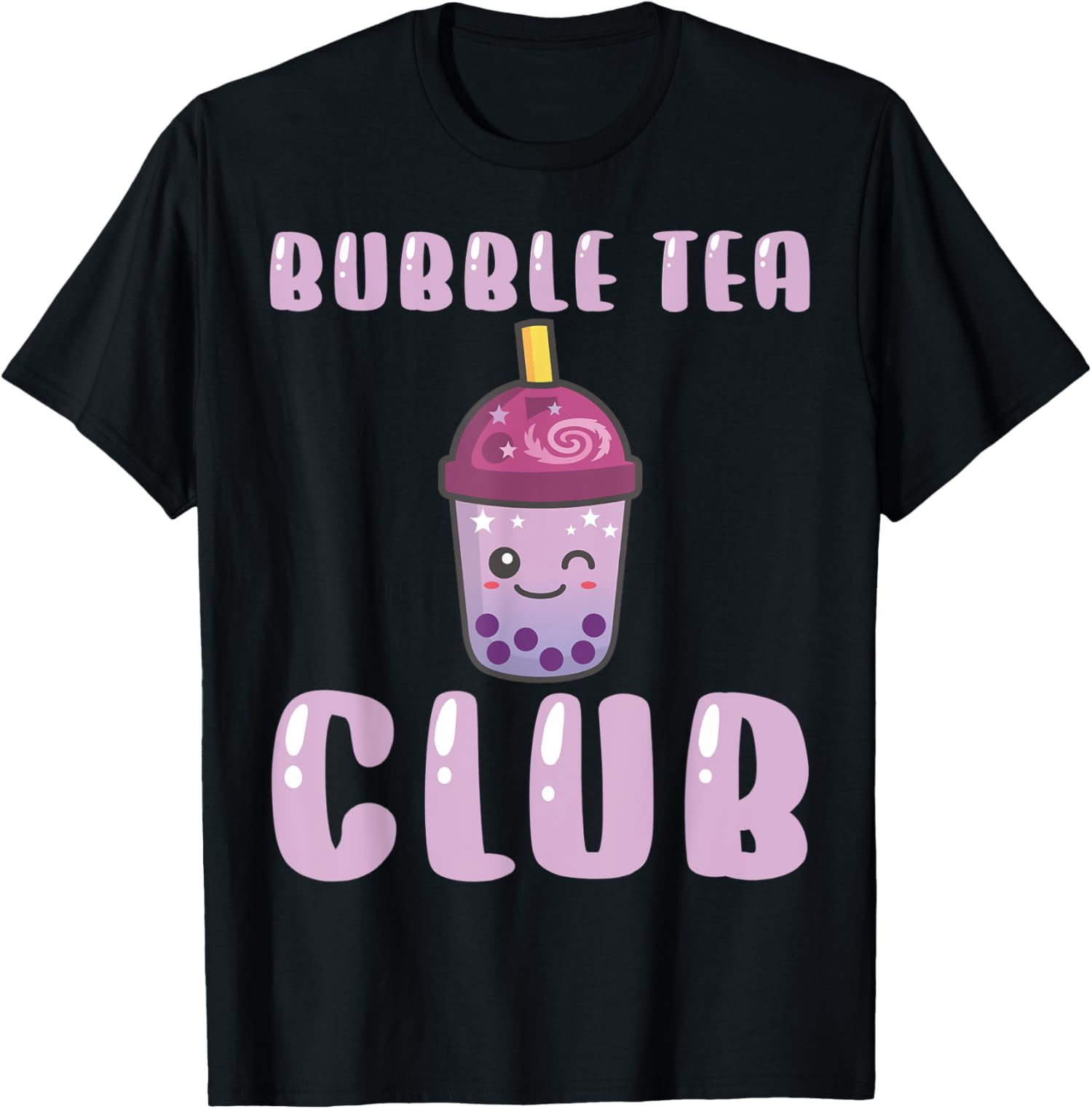 Bubble Tea Club Boba Black Tea Beverage Cream Puff Milk Tea T-Shirt ...