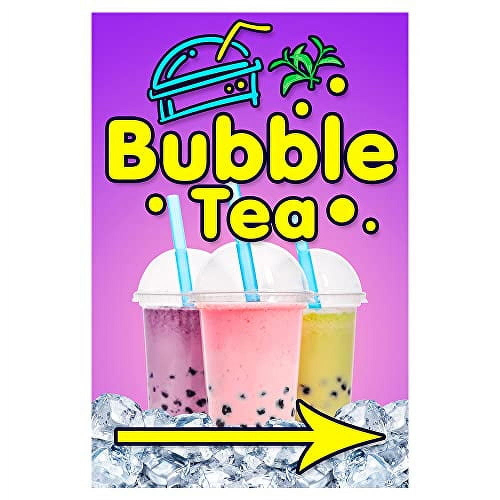 Bubble Tea Economy A-Frame Sign 24" Wide by 36" Tall (Made in The USA ...