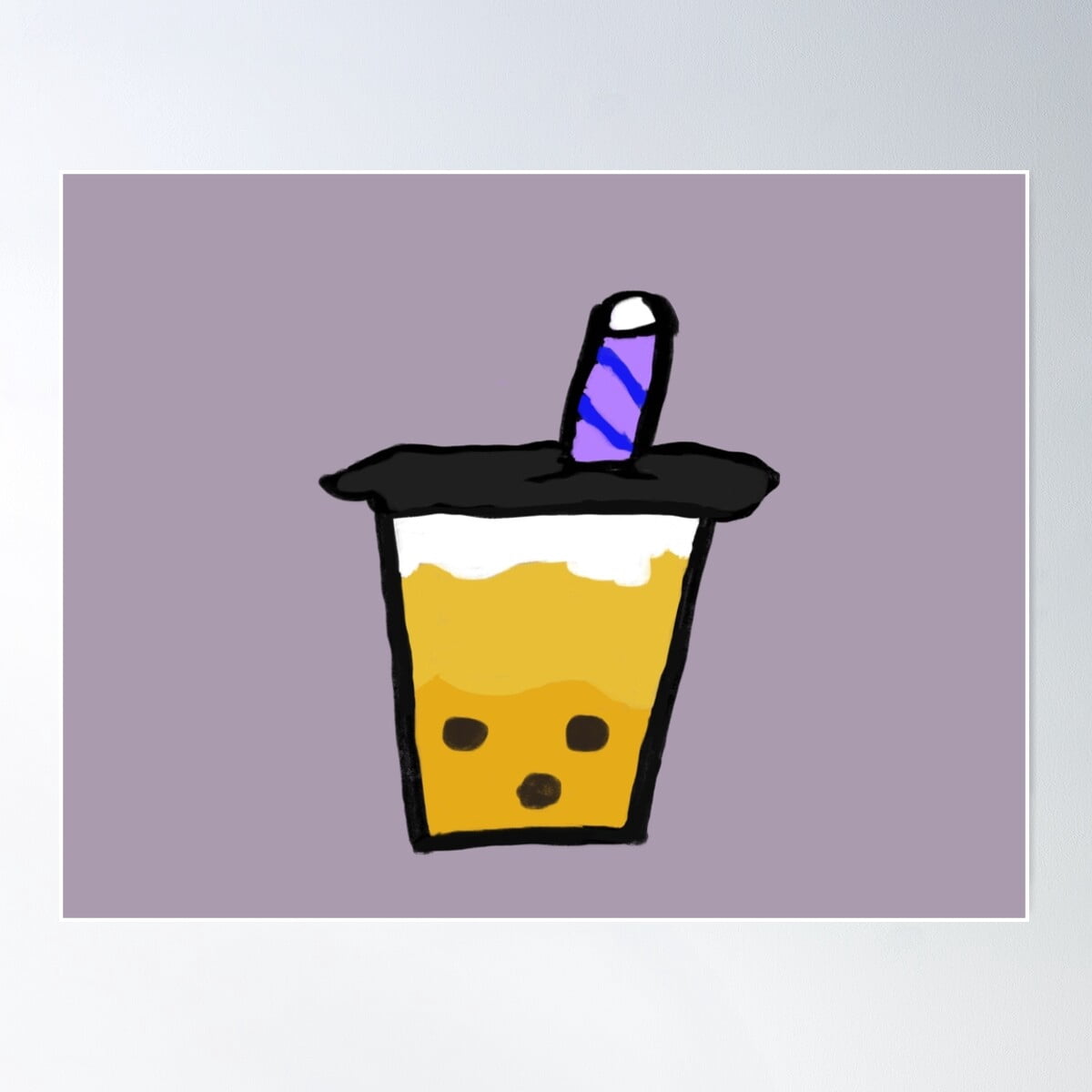 Bubble Tea Poster Wall Art, Modern Wall Decor For Living Room Bedroom ...