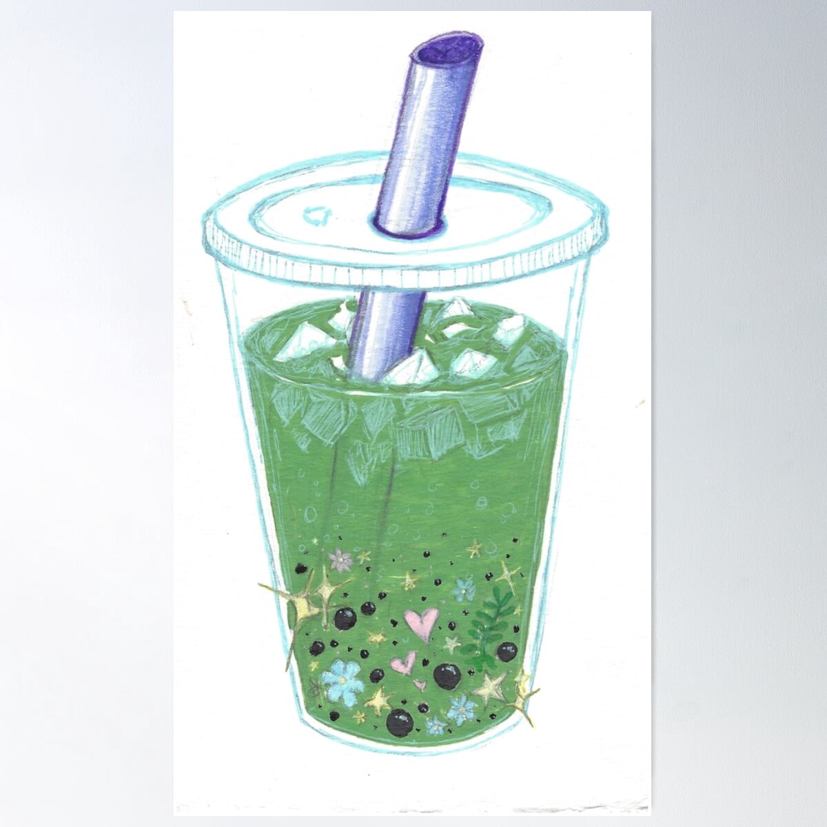 Bubble Tea Poster Wall Art, Modern Wall Decor For Living Room Bedroom ...