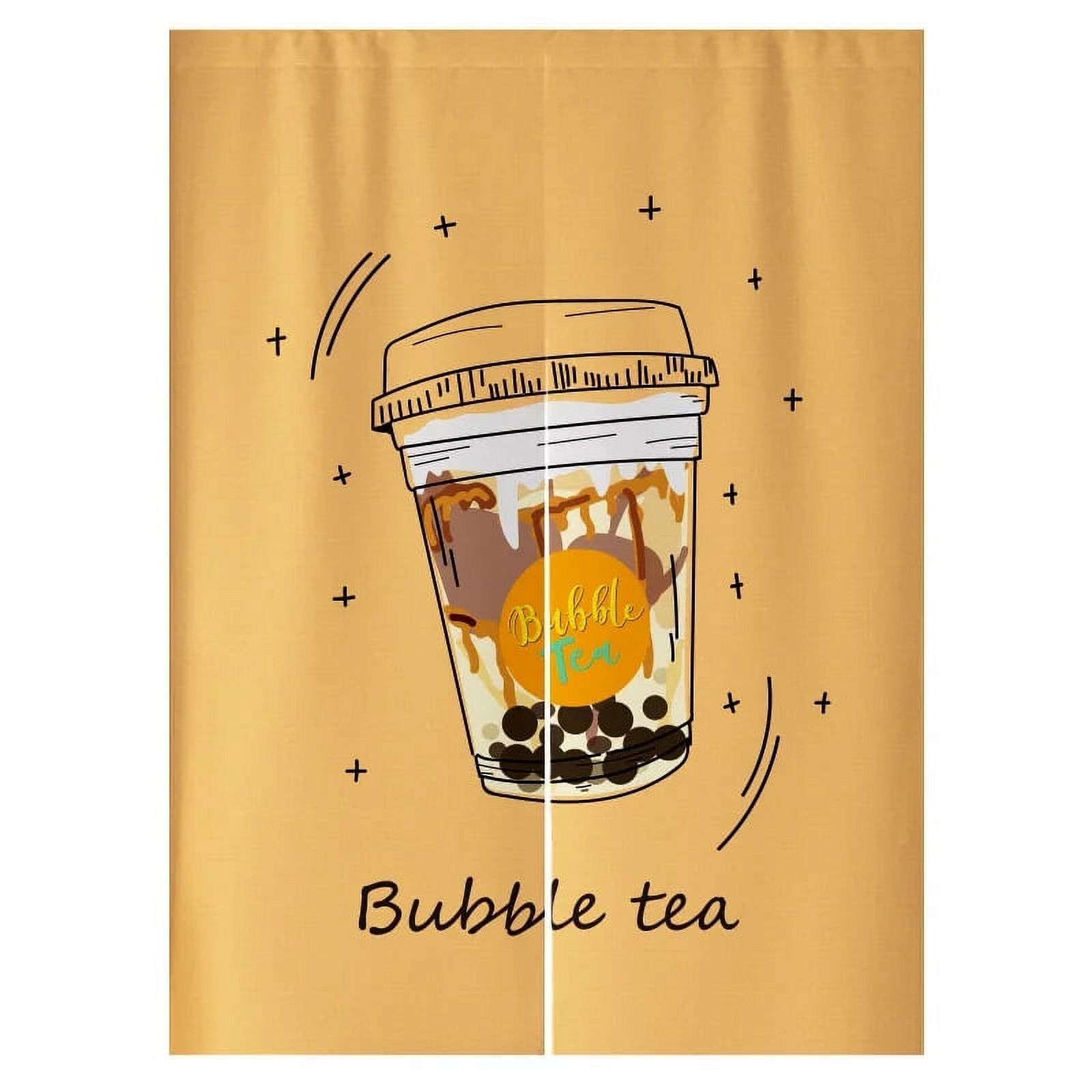 Bubble Tea Print Door Curtains Partition Split Kitchen Cafe Izakaya ...