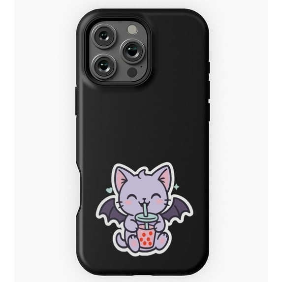 Bubble Tea Vampire Bat Cat Kawaii Sticker and Shirt GA7753 Phone Case ...