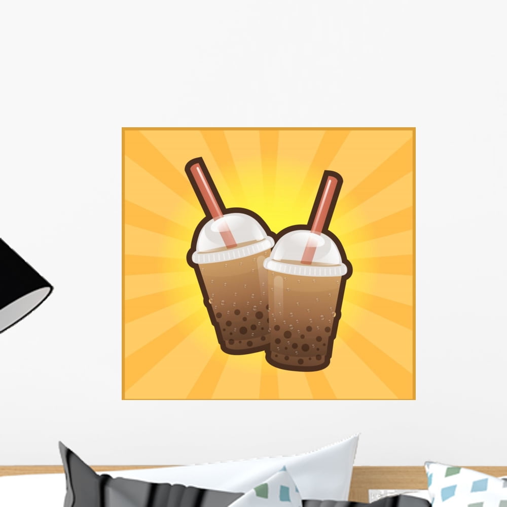 Bubble Tea with Boba Wall Mural by Wallmonkeys Peel and Stick Graphic ...