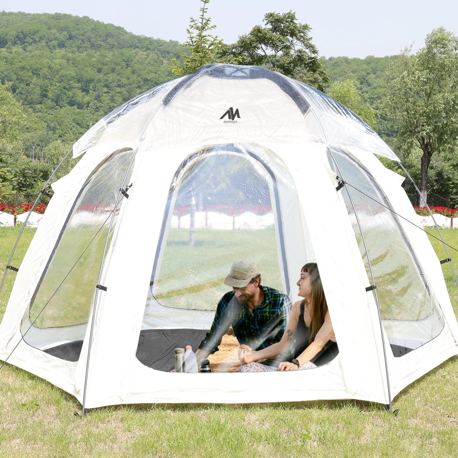 Bubble Tent, 10x10 FT Screen House for 4-6 People Sports Tent Canopy ...