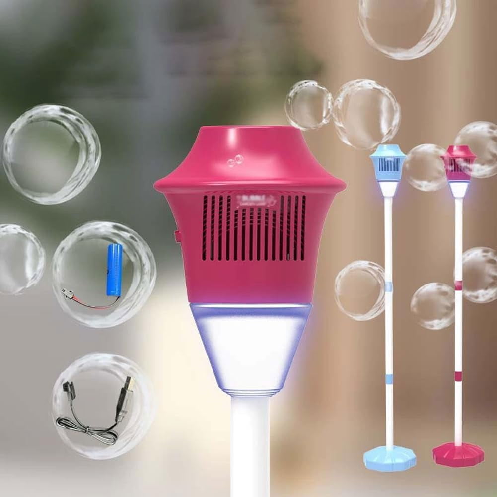 Bubble Torch Garden Lamp, 47" Standing Bubble Machine for Parties ...