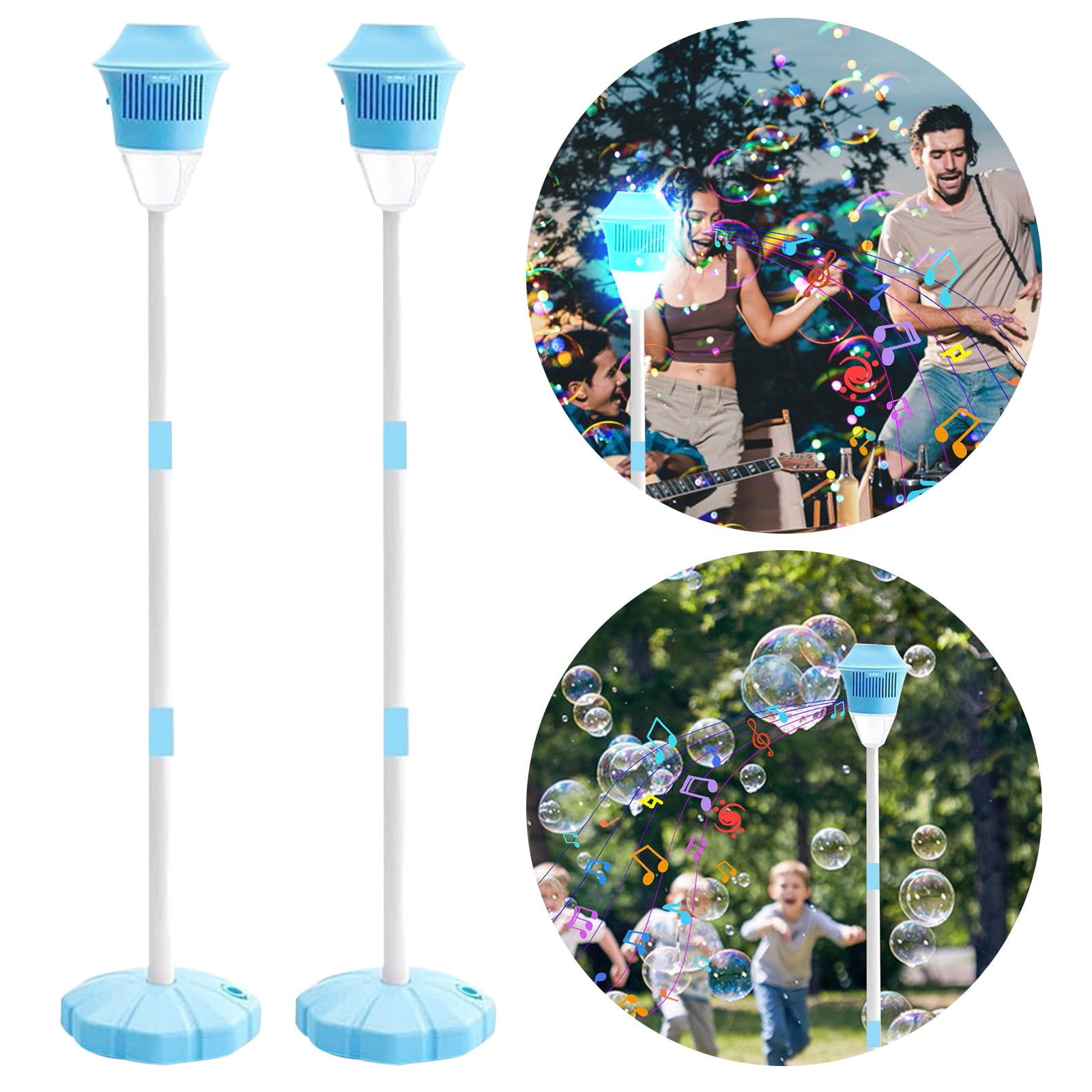 Bubble Torch Garden Lamp, Rechargable Automatic Bubbles Machine Stand ...