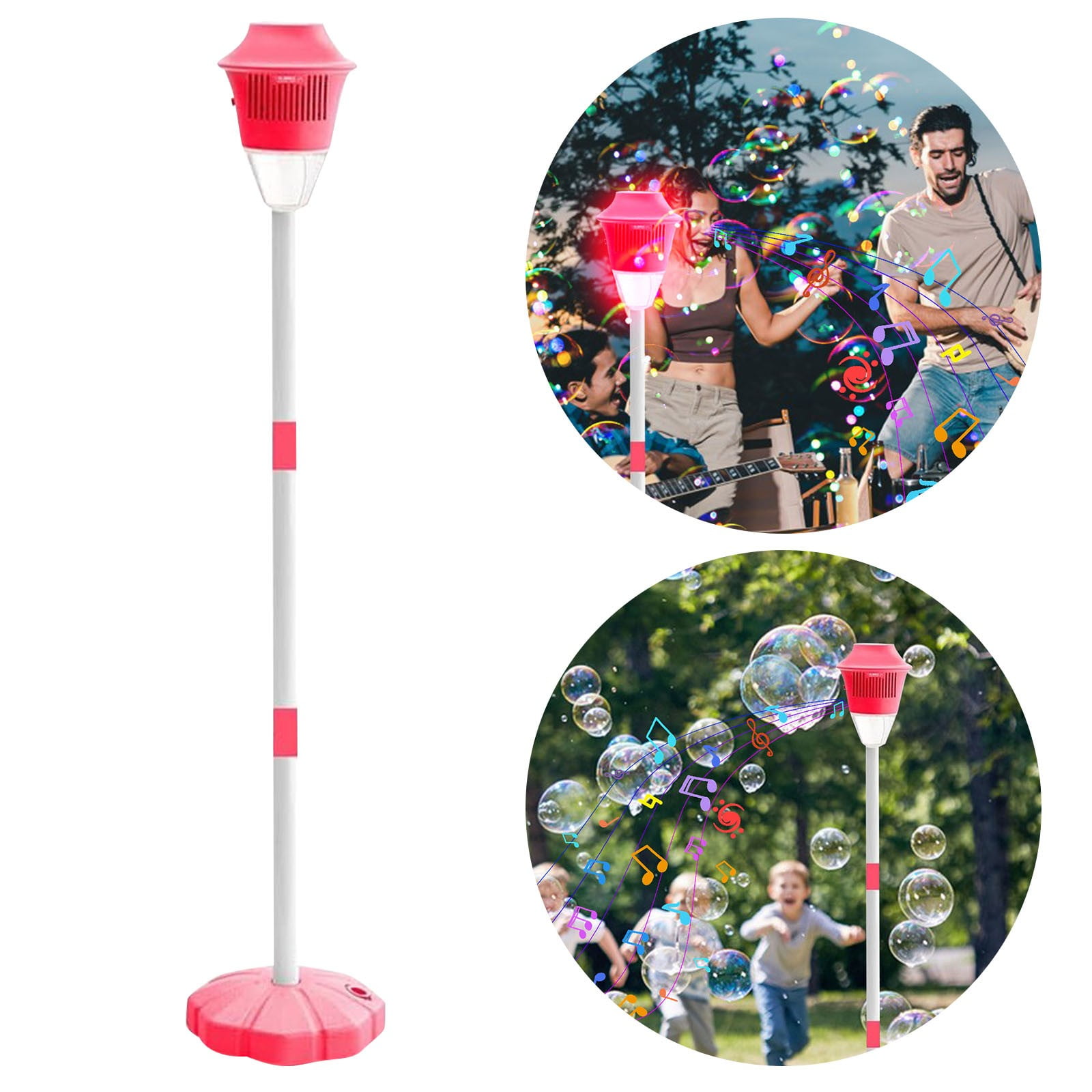 Bubble Torch Garden Lamp, Rechargable Automatic Bubbles Machine Stand ...
