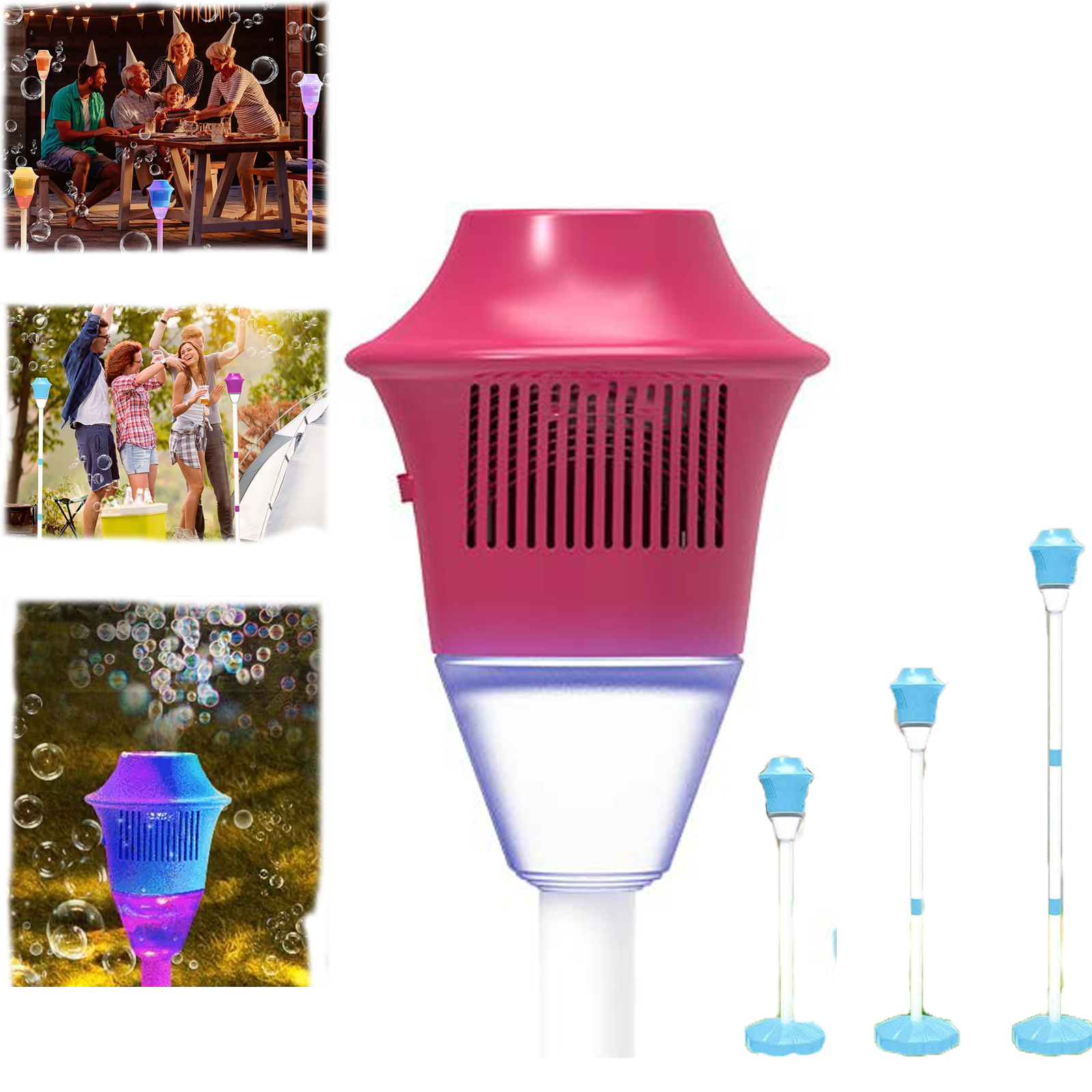 Bubble Torch Garden Lamp, Standing Automatic Bubble Machine Outdoor ...