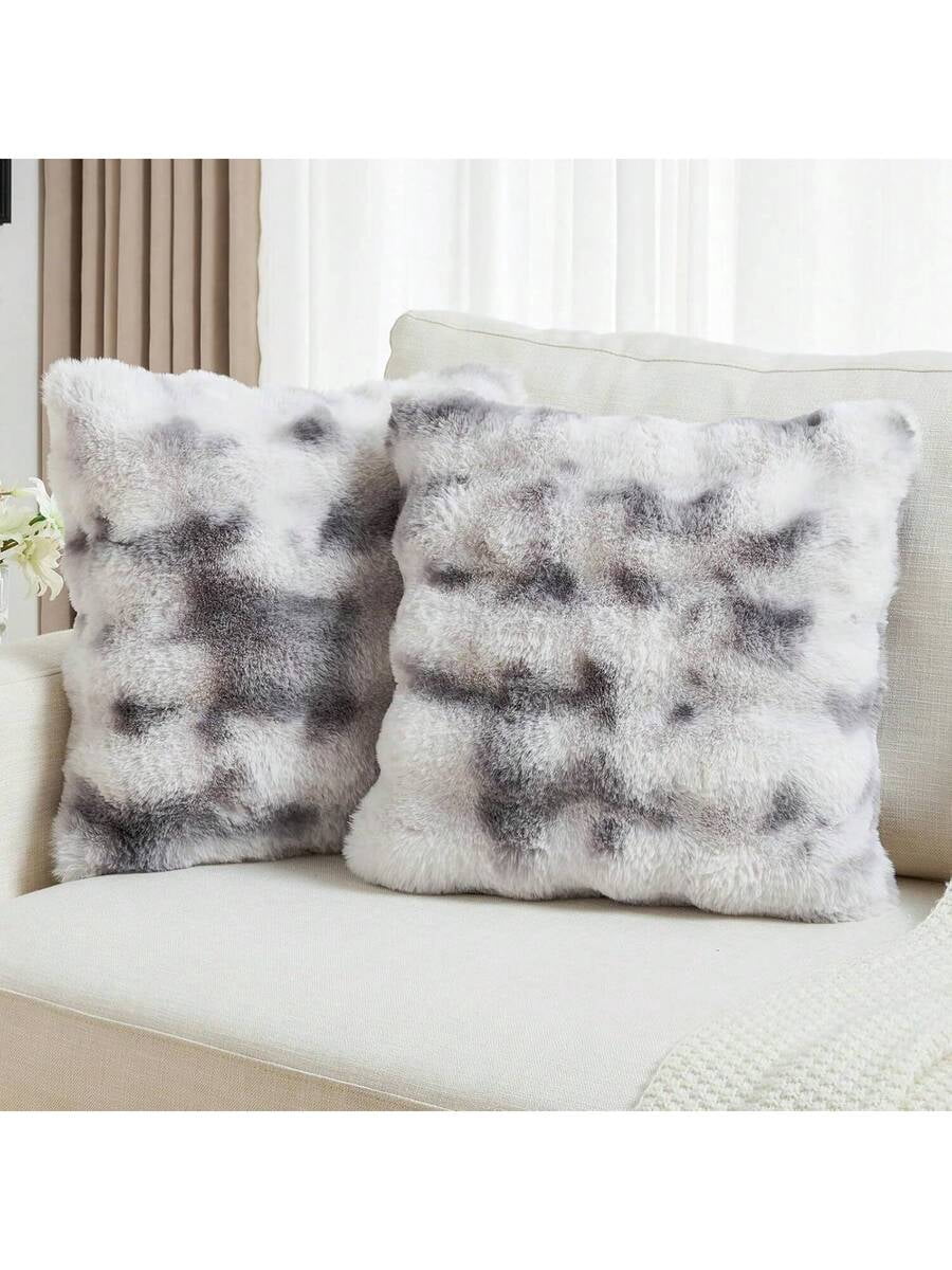 Bubble Velvet Grayish White Faux Fur Cloud Pattern Decorative Throw ...