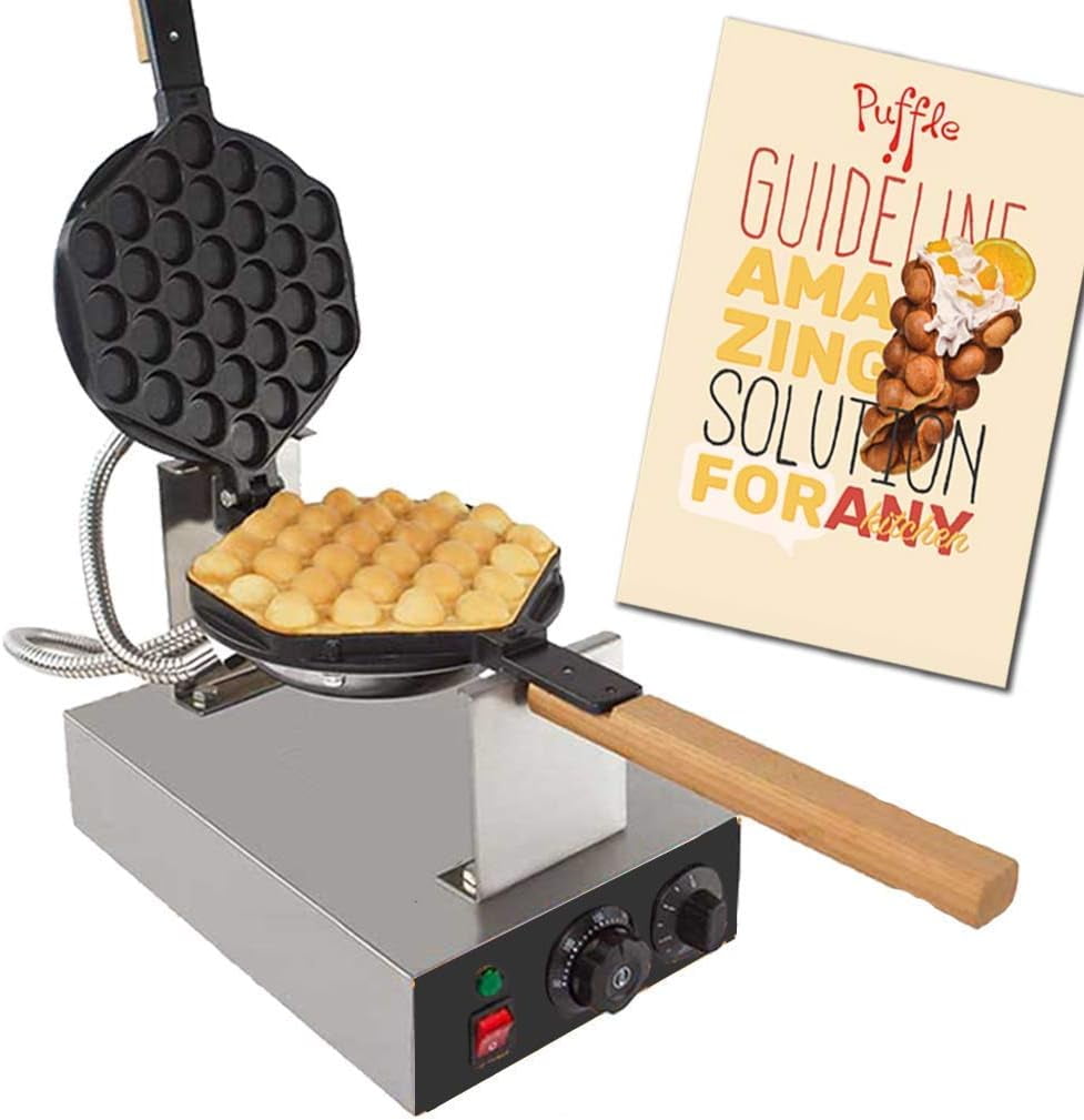 Bubble Waffle Maker Kitchen IMPROVED Puffle Waffle Maker Rotated ...