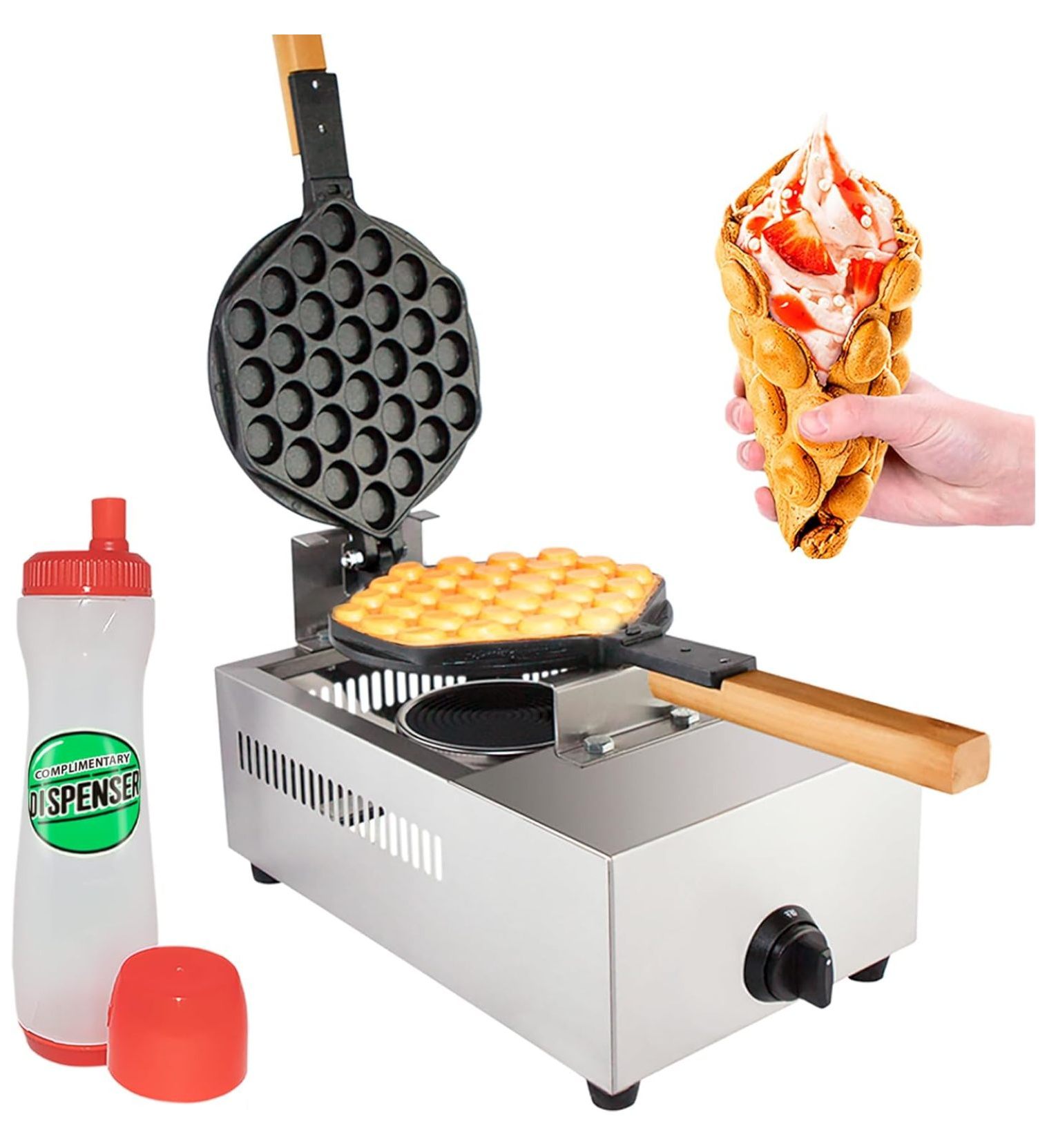 Bubble Waffle Maker Machine | Bubble Waffle Iron | Egg Waffle Machine ...