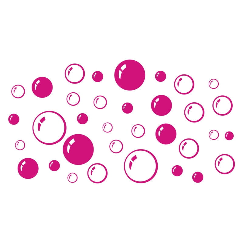 Bubble Wall Decal Sticker Transparent Hollowed Out Children's Birthday ...