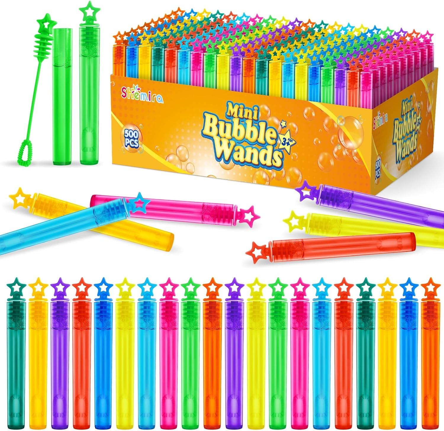 Bubble Wand, 200 Pieces Mini Bubble Wands Bulk in 10 Colors, Bubbles ...
