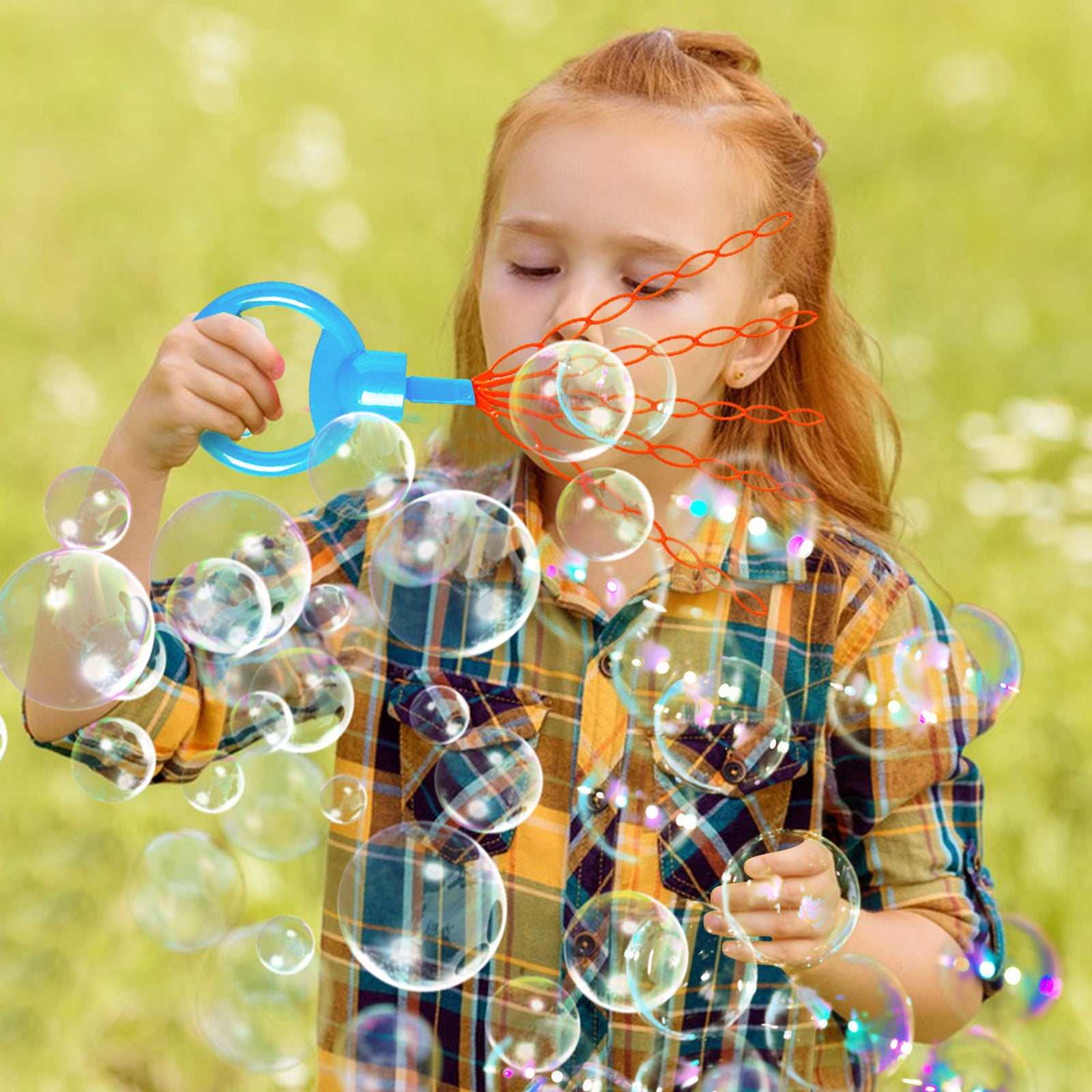 Bubble Wand 36 Hole Smiling Face Bubble Wand Kids Outdoor Game Toy 5 ...
