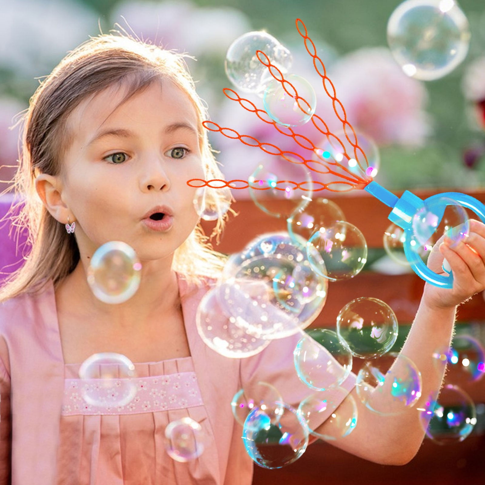 Bubble Wand 36 Hole Smiling Face Bubble Wand for Kids Outdoor Game Toy ...