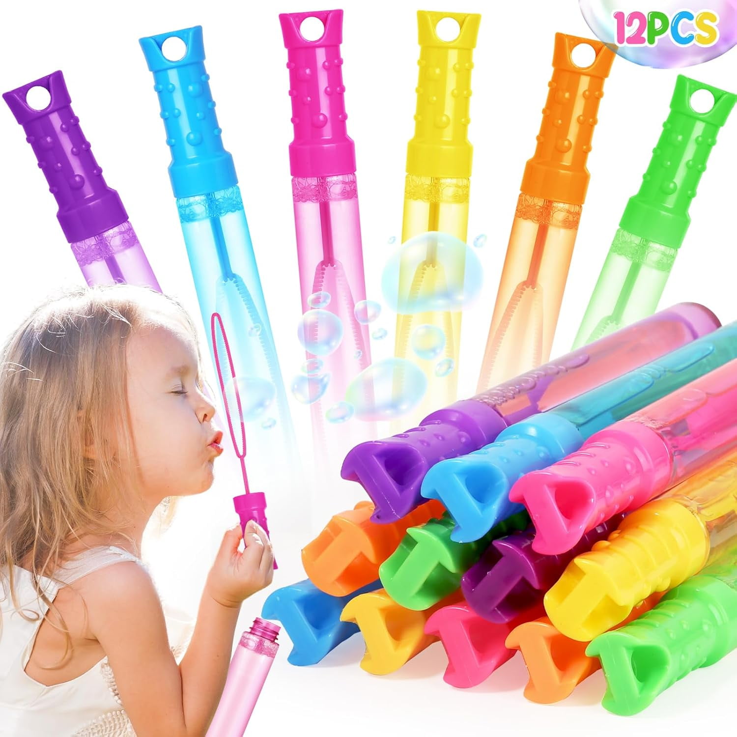 Bubble Wand, Bubble Wands Bulk in Colors, Bubble Party Favors for Kids ...