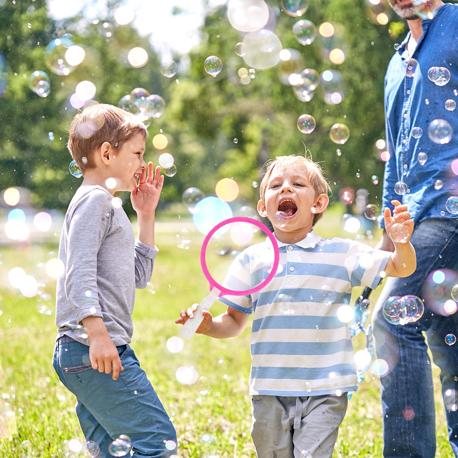 SEWCHICS Bubble Making Ring Children Friend Gatherings Blowing Bubbles ...