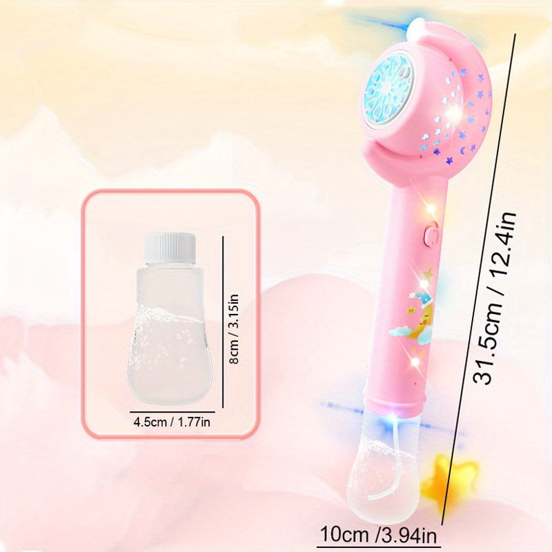 Bubble Wands for Kids, Automatic Blower Bubble Machine, Rocket Light ...
