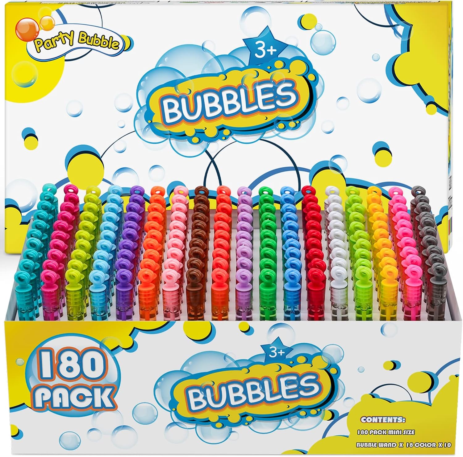 Bubble Wands, Mini Neon Bubble Toy Bulk with Box for Halloween, Easter ...