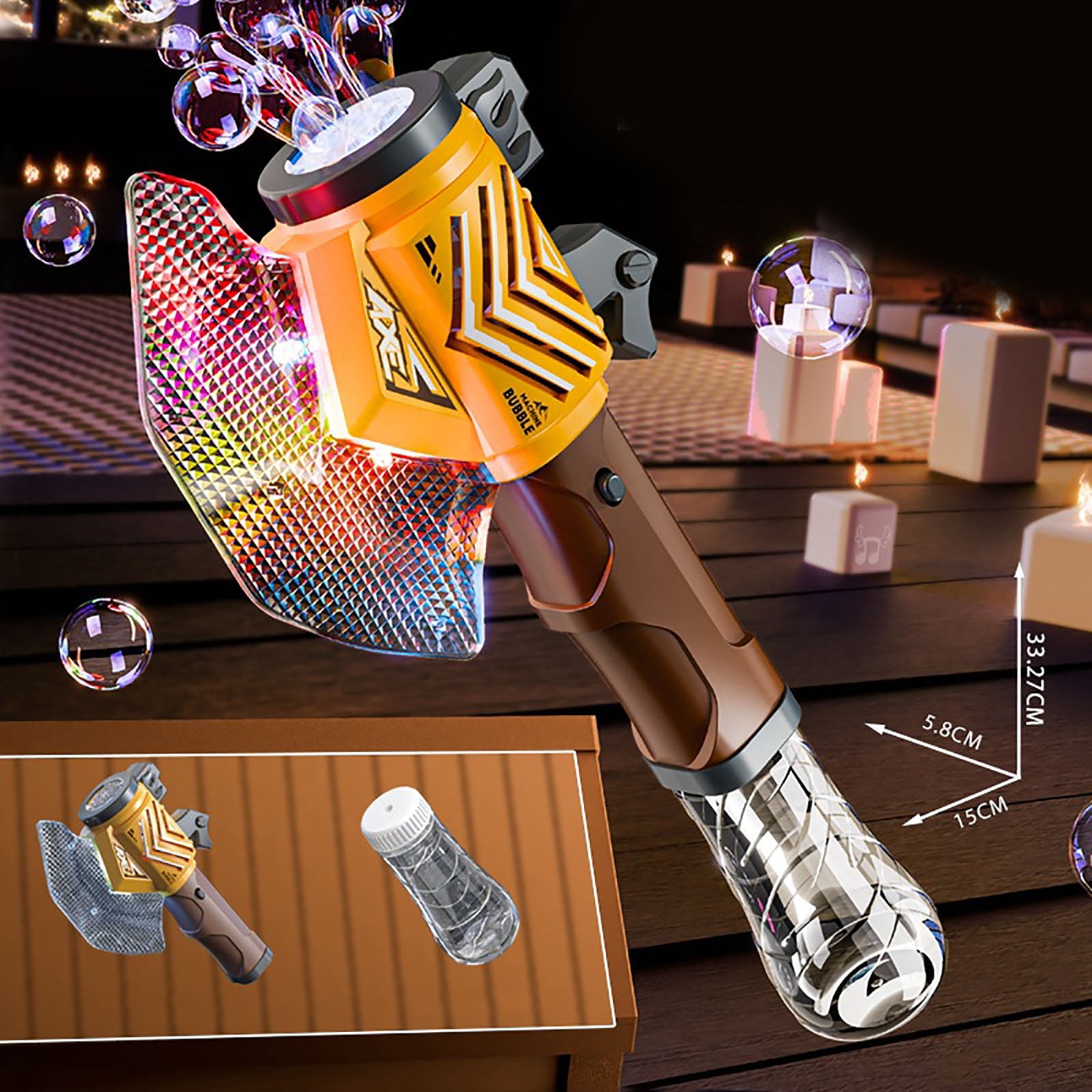 Bubble Wands for Kids Bubble Guns Automatic Light Up Bubble Machine for ...