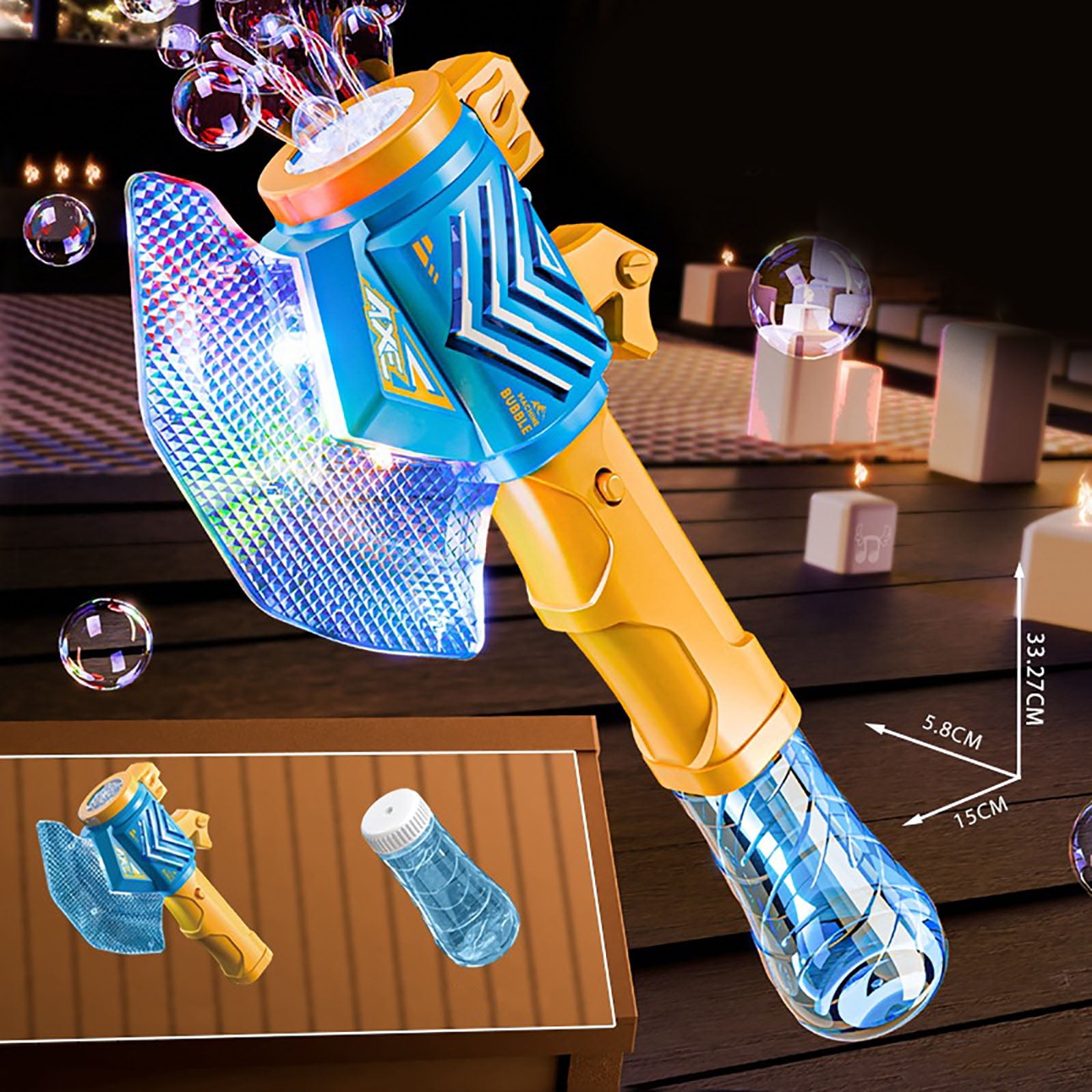 Bubble Wands for Kids Bubble Guns Automatic Light Up Bubble Machine for ...