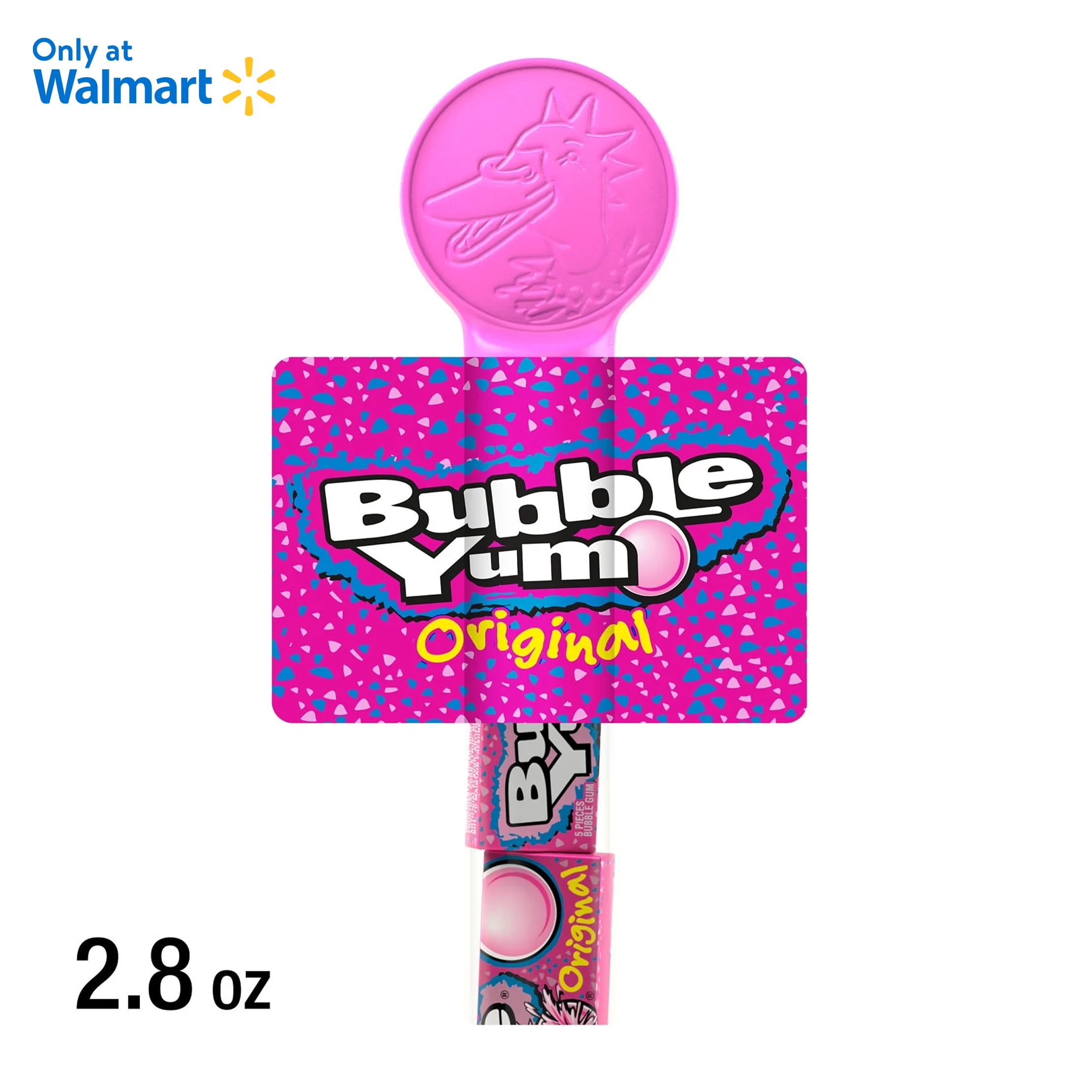 Bubble Yum Original Flavor Easter Bubble Gum, Plastic Cane 2.8 oz, 2 ...