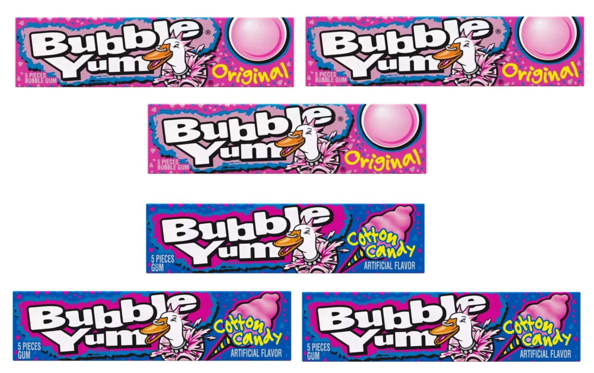 Bubble Yum Variety Pack AIF9 of 6-3 Packs of Each Flavor - Original and ...