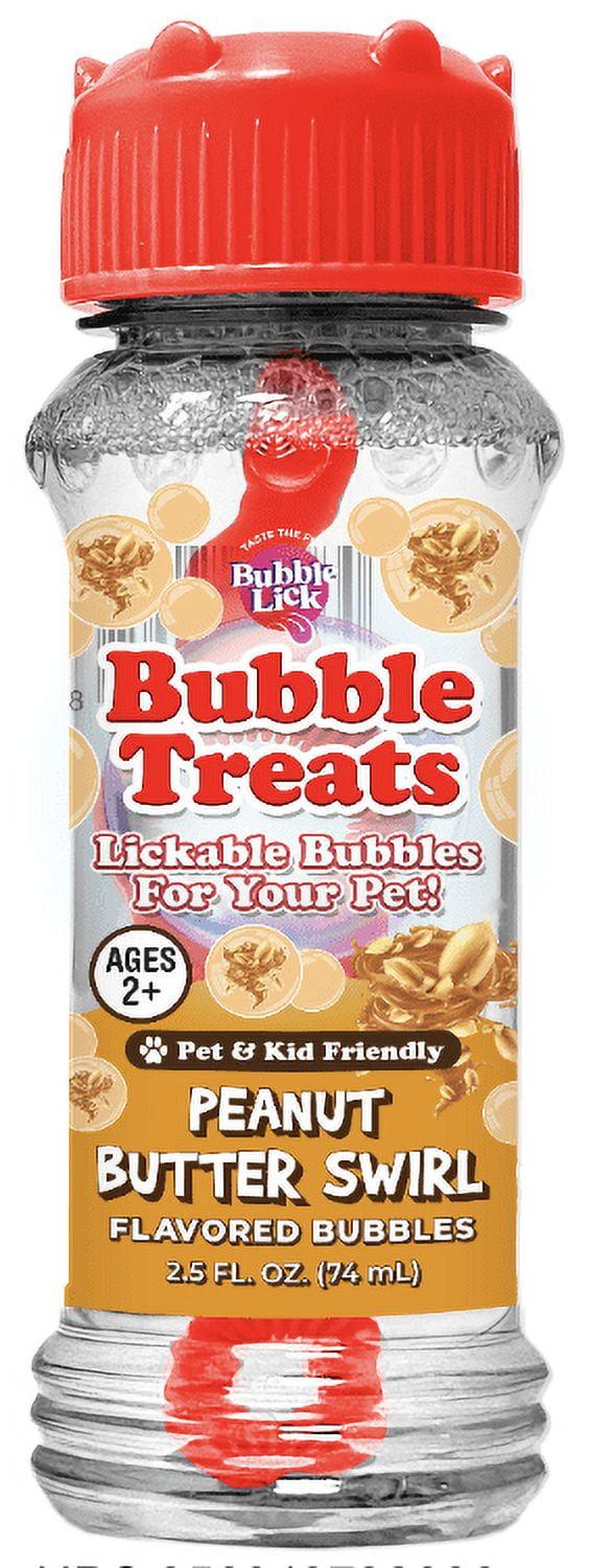 BubbleLick Bubble Treats Peanut Butter Flavored Bubbles For Your Pet ...
