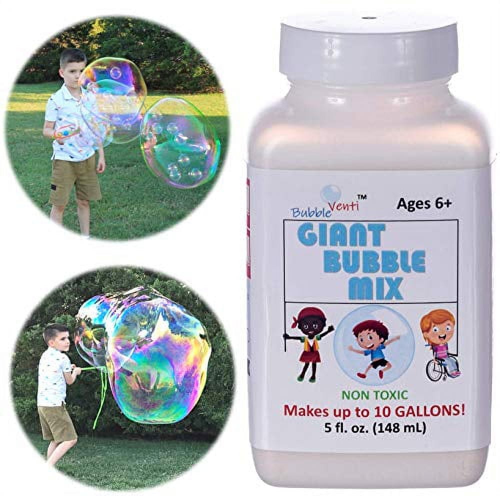 BubbleVenti Giant Bubble Mix | Vegan Powder for 10 Gallons of Non-Toxic ...