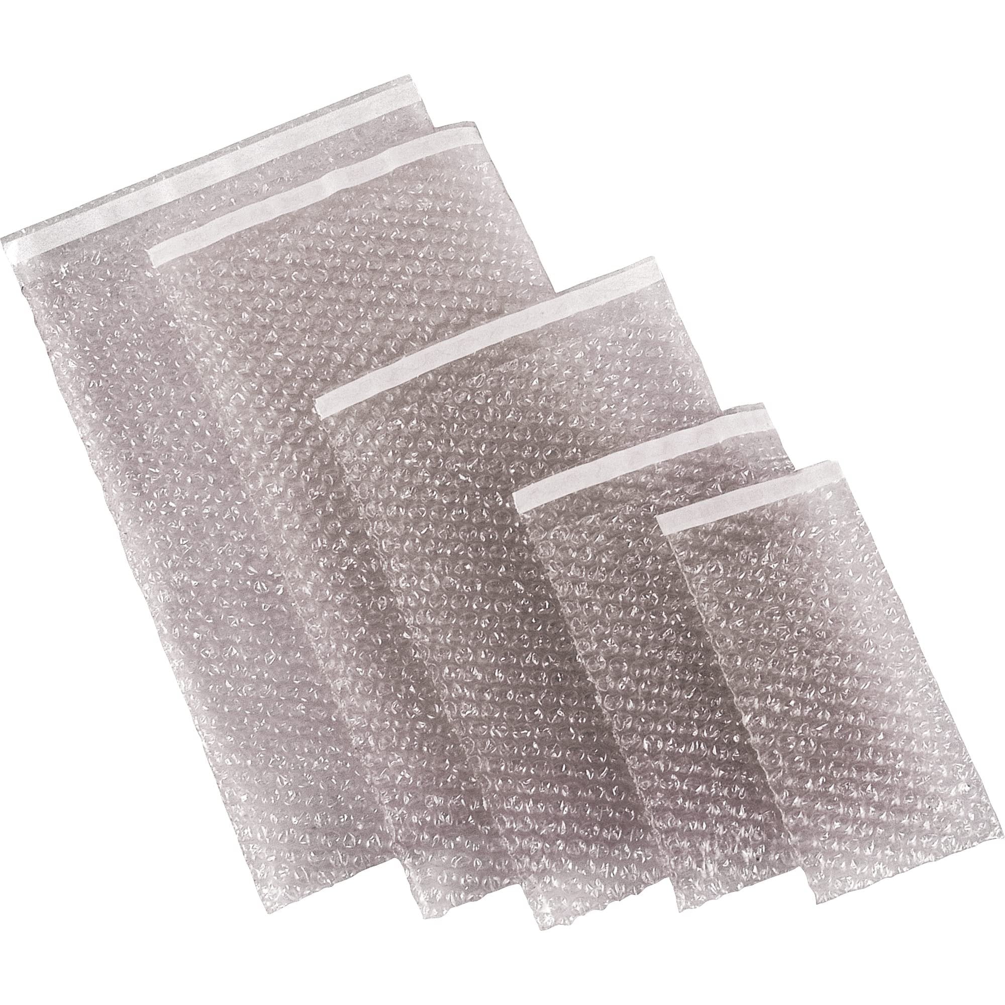 Bubblefast! Self-Seal Clear Bubble Pouches Bubble-Out Bags - 3/16" no ...