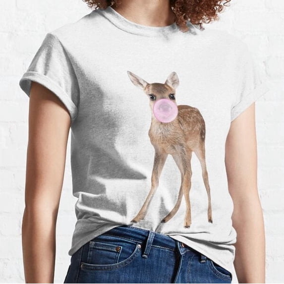 Bubblegum Baby Deer Classic T-shirt - Walmart.com