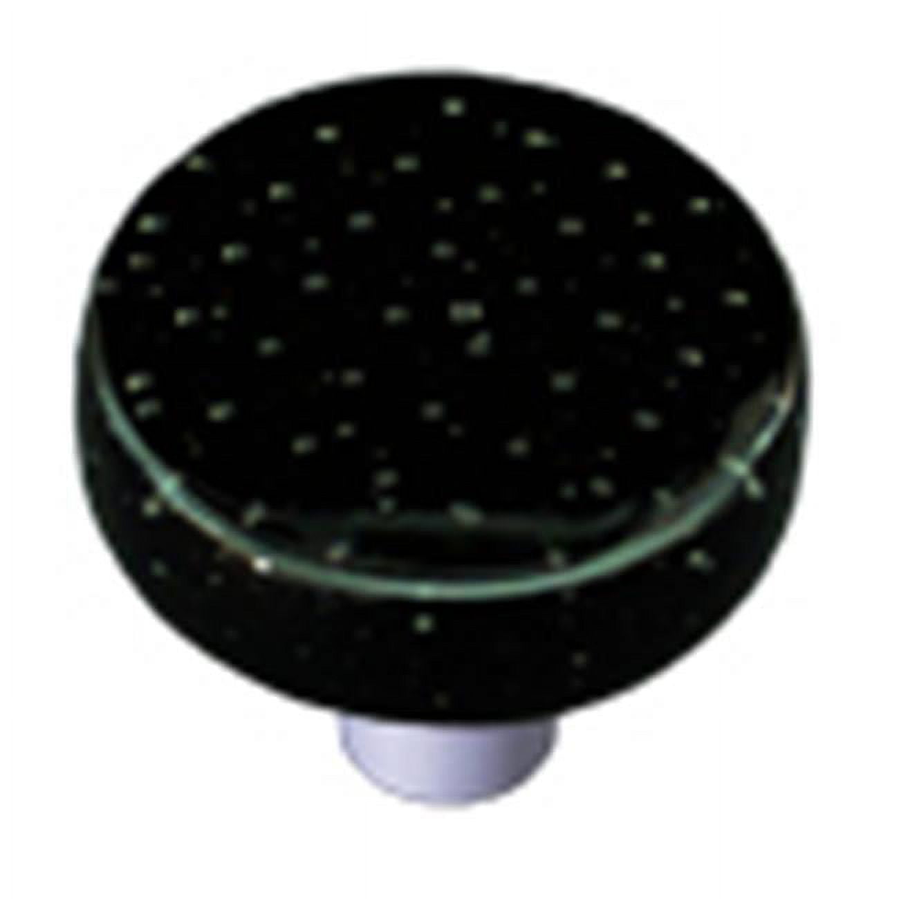 Bubbles Black Round Glass Cabinet Knob - Black Post - Walmart.com