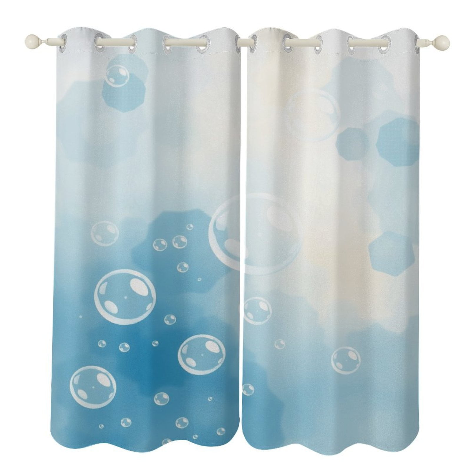 Bubbles Floating Softly Blackout Window Curtains for Bedroom Living ...