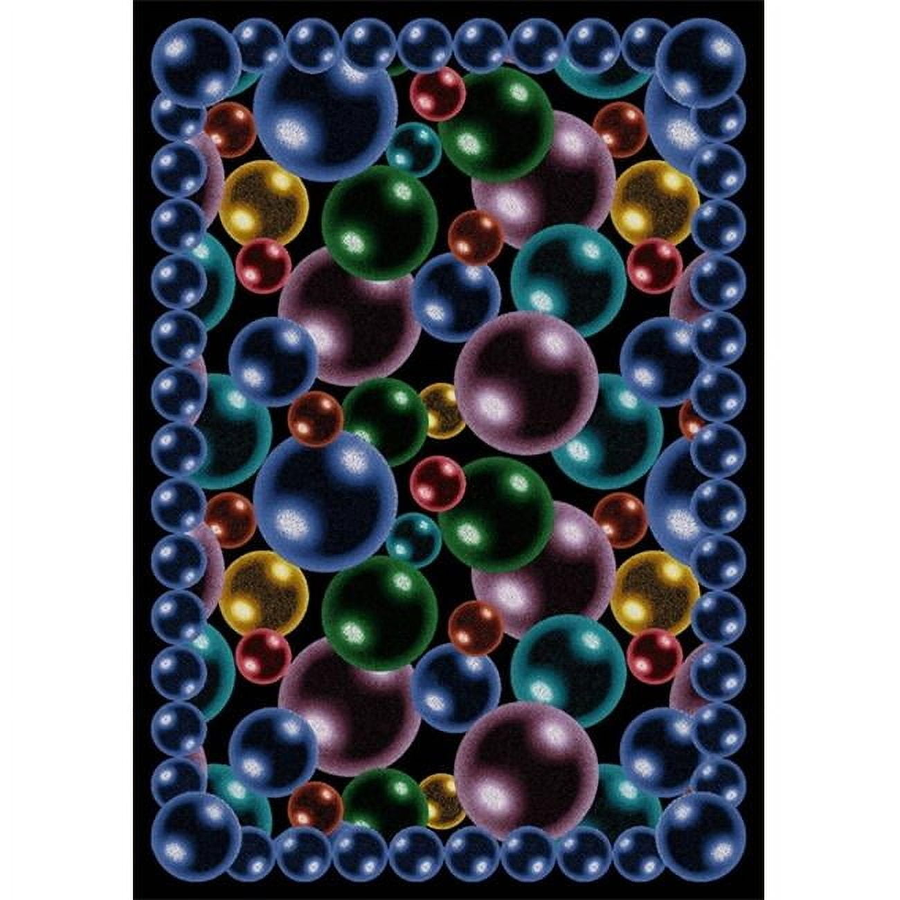 Bubbles Rainbow 7 ft.8 in. x 10 ft.9 in. WearOn Nylon Machine Tufted ...