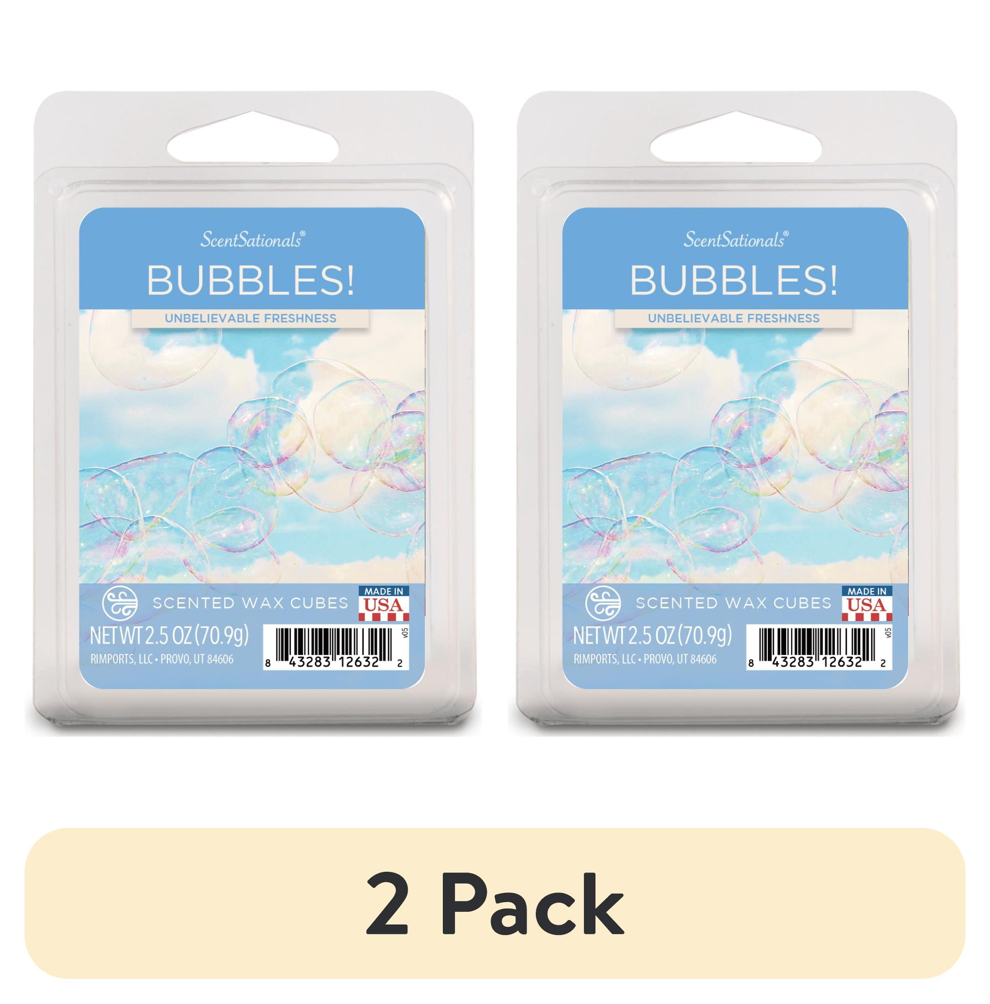 (2 pack) Bubbles Scented Wax Melts, ScentSationals, 2.5 oz (1-Pack) - Walmart.com