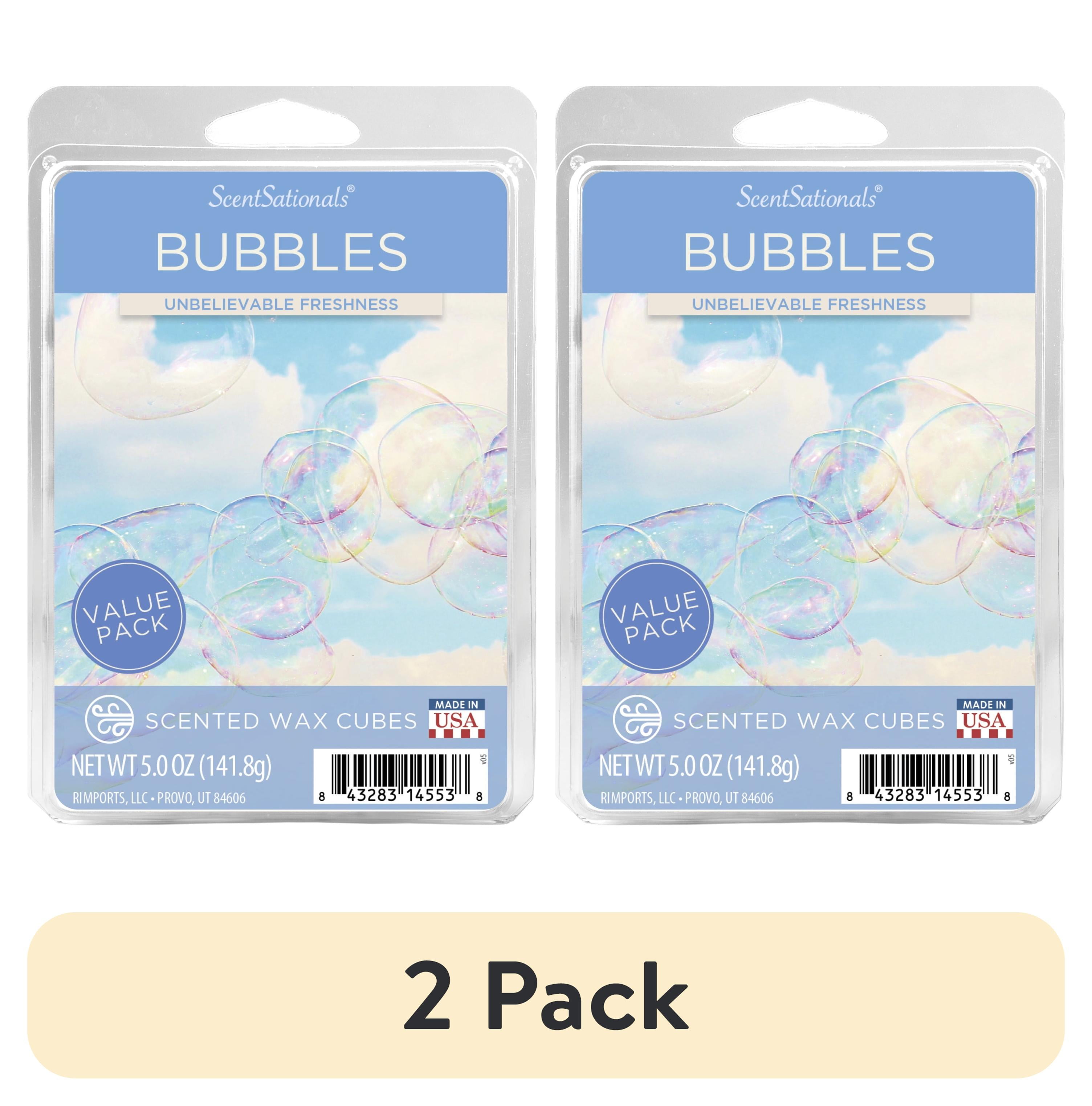 (2 pack) Bubbles Scented Wax Melts, ScentSationals, 5 oz (Value) - Walmart.com