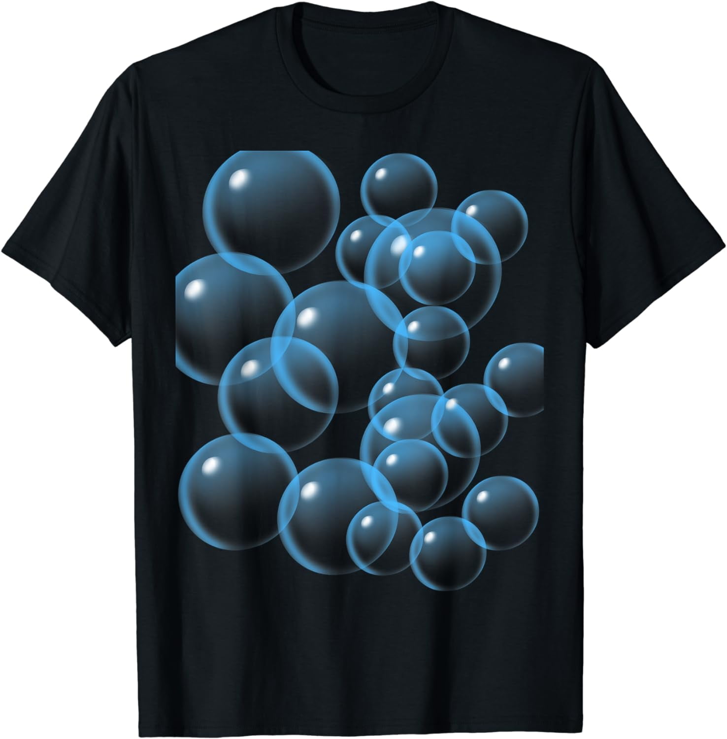 Bubbles Tee Shirt Bright Blue Fun Whimsical Play Shirt - Walmart.com