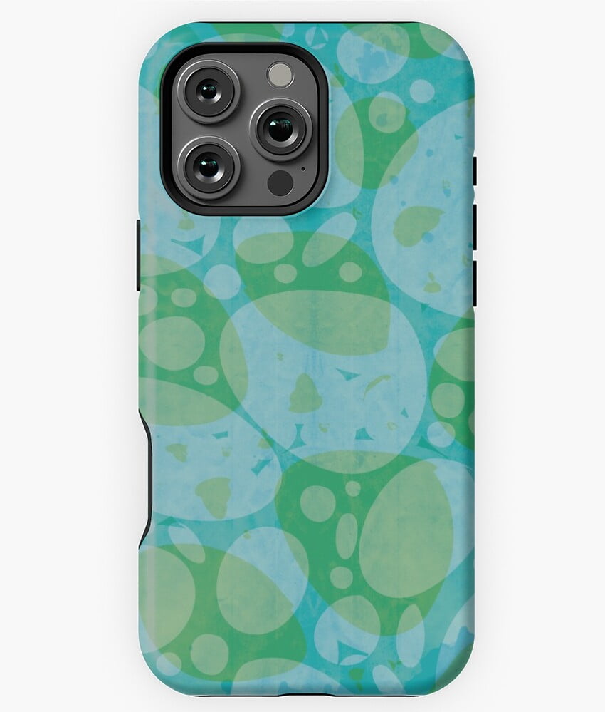 Bubbles in Blue Abstract Phone Case for iPhone 16 15 14 13 12 11 Pro ...